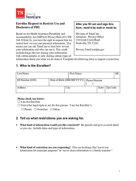 Fillable Online I Lost My Tenncare Coverage And Im Not Sure Why