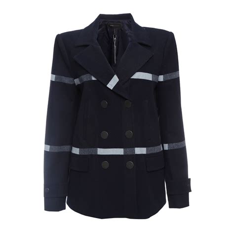 Casaco Bcbg Xadrez Azul Brechó De Luxo Prettynew