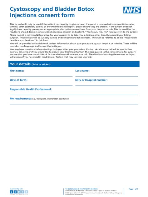 Fillable Online Flexible Cystoscopy Consent Form Fax Email Print