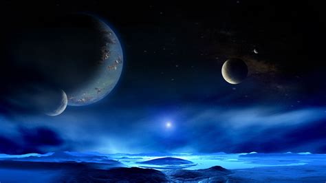 Blue Space Wallpaper Hd 4k