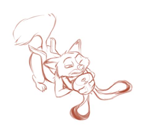 Rule 34 Anthro Black And White Canine Disney Female Fox From Behind