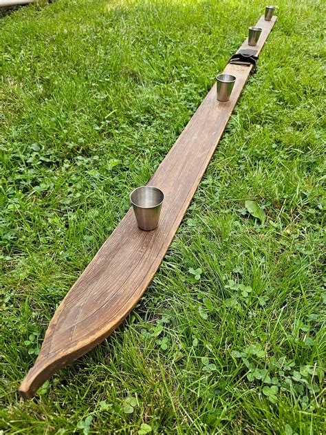Shot Ski Antique Old School Wooden Shot Ski 4 Shot Made From Real Snow