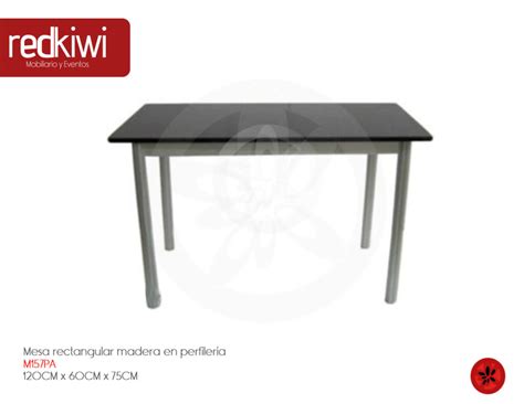 Mesa Rectangular Madera De 1 20 Mt X 60 Cm X 75 Cm Redkiwi