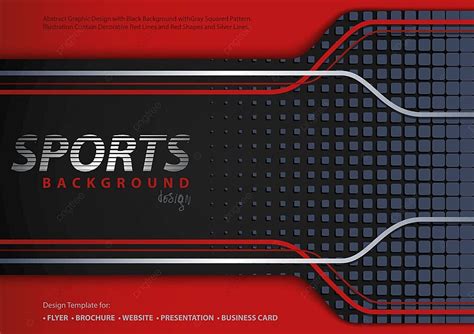 Red Black Background In Sport Design Style Decor Sports Illustration