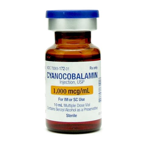 Cyanocobalamin Vitamin B 12 1000mcg Mdv 10ml Vial Mcguff Medical
