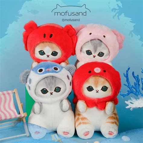 【instocks 🇸🇬】cute Kawaii Mofusand Cat Kitten Sea Aquarium Tempura Ebi