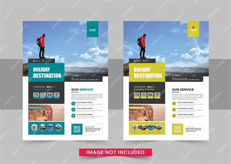Premium Vector Travel Flyer Templete Layout