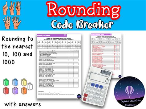 rounding code breaker worksheet rounding to the nearest 10 100 1000