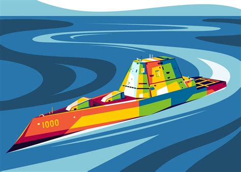 Uss Zumwalt Poster By Lintang Wicaksono Displate