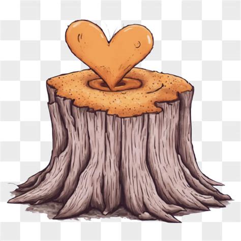 Download Heart Carved Into Tree Stump Cartoons Online Creative Fabrica