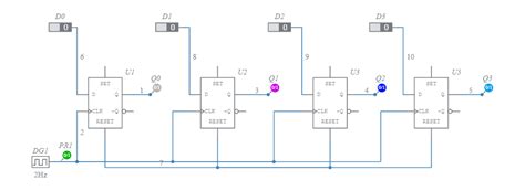 Pipo Shift Register Multisim Live
