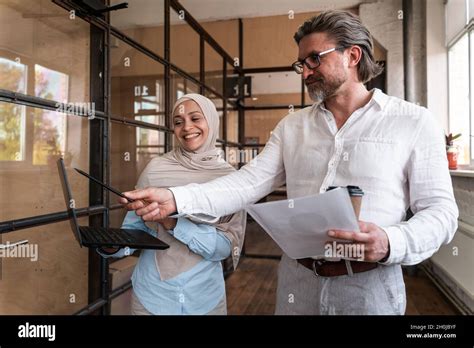 Employees Working In The Office Multiethnic Start Up Group Developing