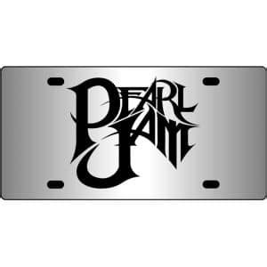 Pearl Jam Band Logo Mirror License Plate