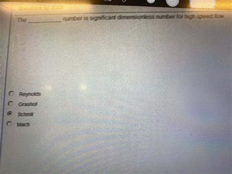 Solved The Number Is Significant Dimensionless Number