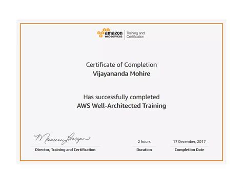 aws well architected framework certificate ppt