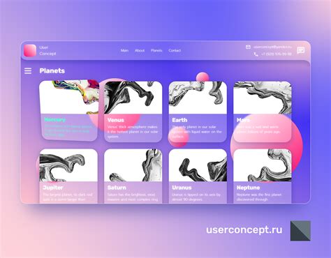 glassmorphism 2021 trend concept of website behance