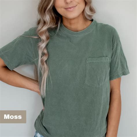 Comfort Colors Pocket T Shirt Pocket Tee Oversized Tshirt Unisex Tee