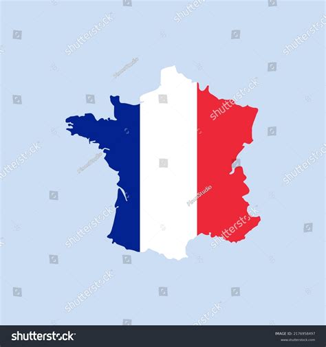 France Map Icon Vector Full Color Stock Vector Royalty Free