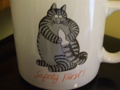 Vintage Kliban Cat Mug Safety First Safe Sex Aids Prevention Very