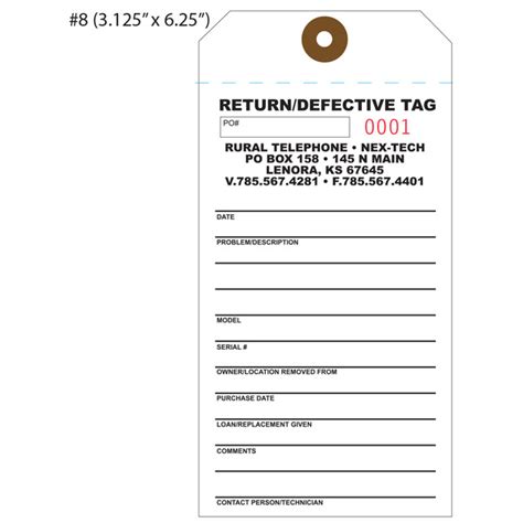 Custom Printed Defective Do Not Use Hang Tags St Louis Tag