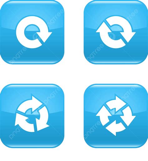 Panah Biru Refreshreloadrotationrepeat Sign Repeat Pointer Interface Vektor Pengulangan