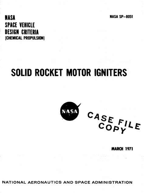Solid Rocket Motor Igniters Pdf Rocket Propellant Combustion
