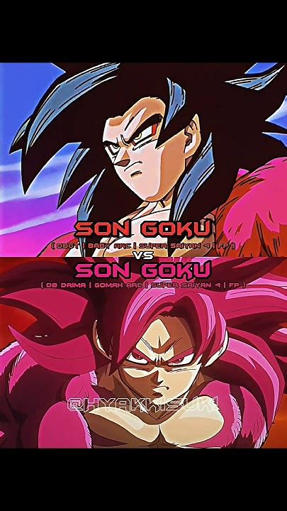 Ssj4 Goku Daima Vs Ssj4 Goku Gt Edit Vs Db Anime Dragonball