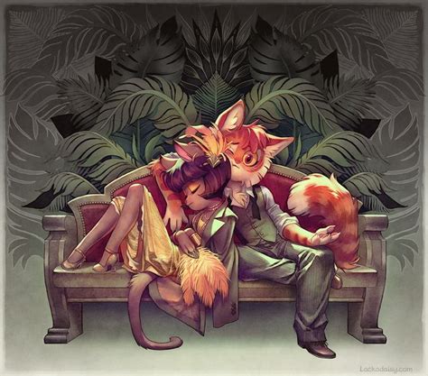 Freckle And Ivy Lackadaisy Freckle X Ivy Lackadaisy Art Furries