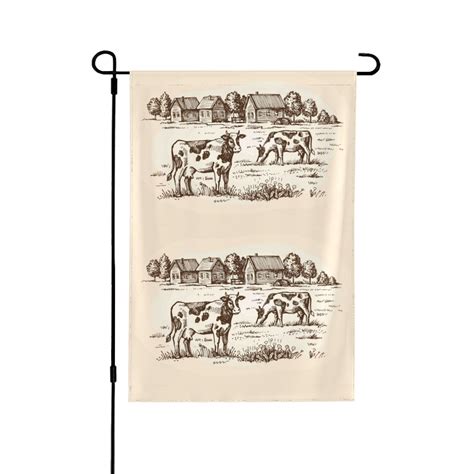 Easygdp Cows On The Farm Garden Flag Yard Flag Welcome Flag Double