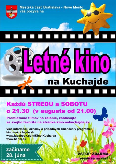 Letné Kino Na Kuchajde Začne V Stredu Premietať Bratislavský Kuriér