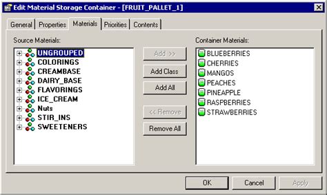 Configuring Container Materials