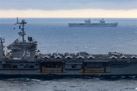Carrier Uss Harry S Truman Sails With Uk Carrier In Nato Exercise In