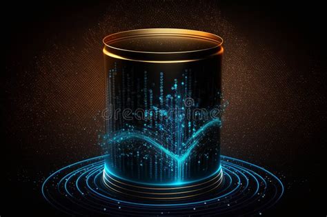 Visualization Of Large Data Sets Data Center Or Server Room With Cloud Storage Servers Stock