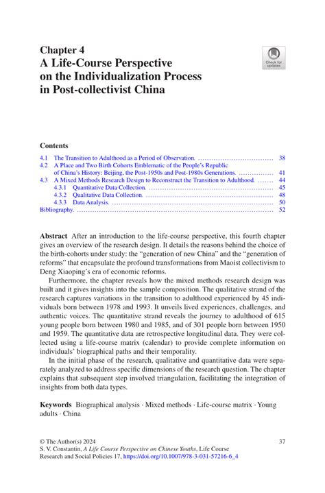 Pdf A Life Course Perspective On The Individualization Process In