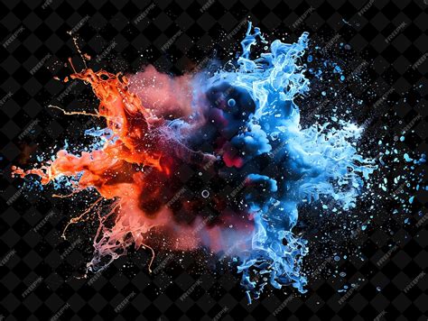 Hydrogen Explosion With Balloon Fire And Water Droplets Cool Png Neon