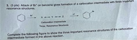 solved resonance structures br h 7 carbocation intermediate three