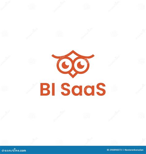 Bi And Analytics Saas Brand Monochromatic Template Owl Logo Vector Illustration Cartoondealer
