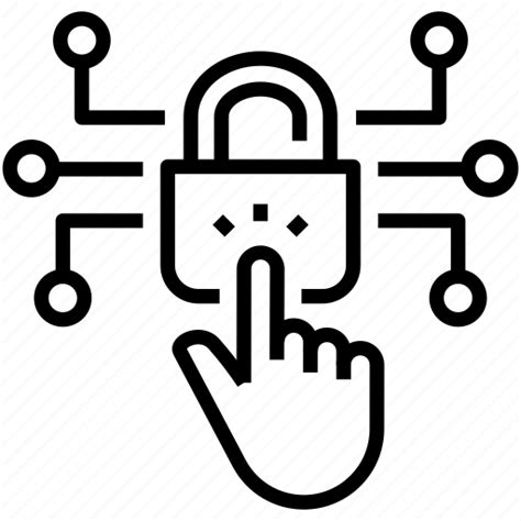 cyber security computer online digital hand icon download on