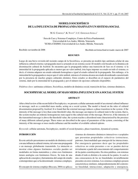 Pdf Sociophysical Model Of Mass Media Influence On A Social System