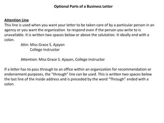 Letter Format Attention Line