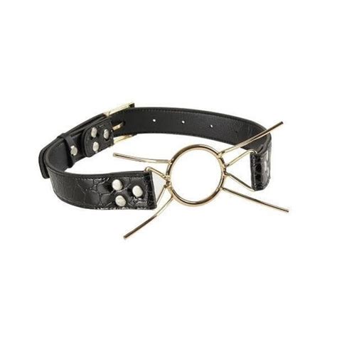 Mordaça Vazada Com Acabamento Dourado Deluxe Spider Loja Pimenta