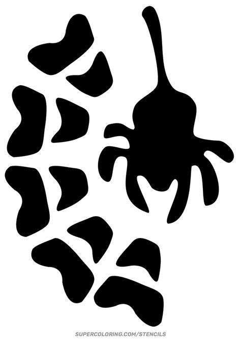 Stencil Of Spider Free Printable Paper Сraft Templates