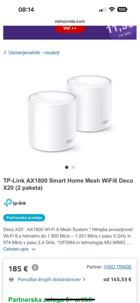 Tp Link Ax 1800 Nov V Kartonu