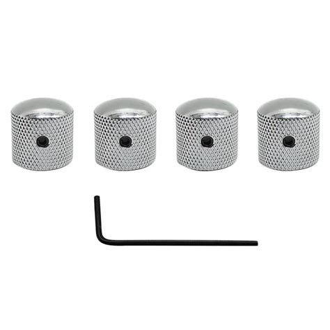 4 Pcs Guitar Dome Knobs Top Hat Knobs For Electric Guitars Bass Potentiometer For 6mm Shaft