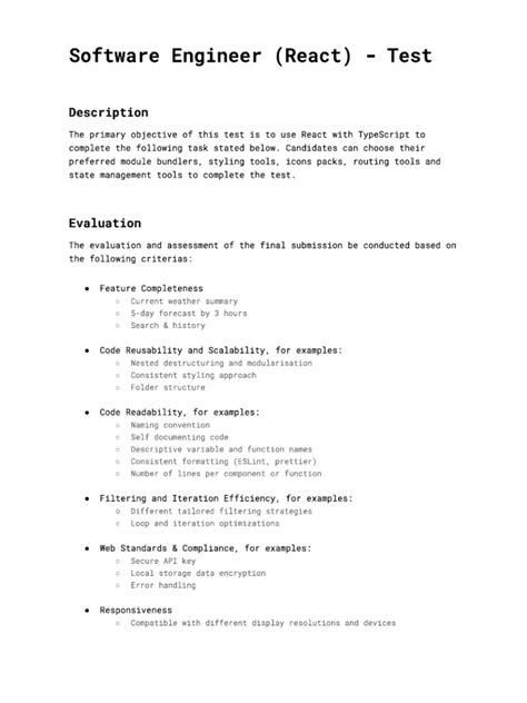 Reactjs Test Example Pdf