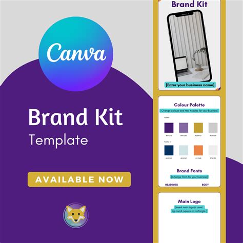 Brand Kit Template Crafty Fox By Design