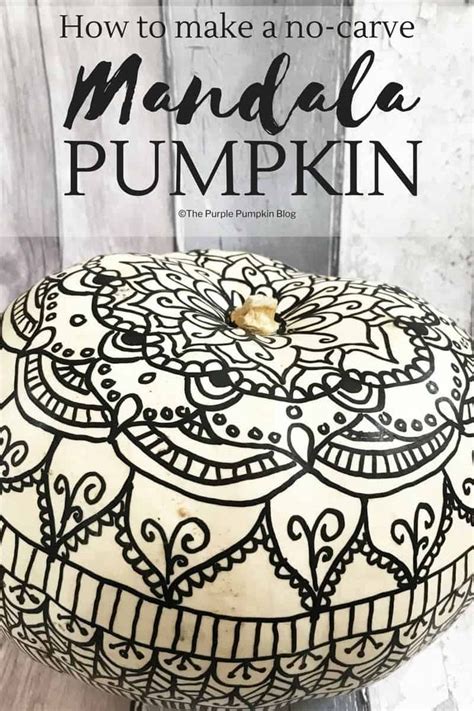 How To Make A No Carve Mandala Pumpkin Halloween Pumpkin Stencils