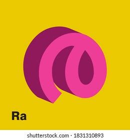Malayalam Alphabet Letter 3d Shape Ra Stock Vector Royalty Free
