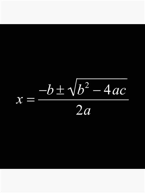 Maths And Science Quadratic Equation Poster For Sale By Deividj