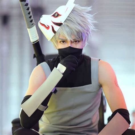 Anbus Hatake Kakashi From Naruto Halloween Cosplay Costume Karakter